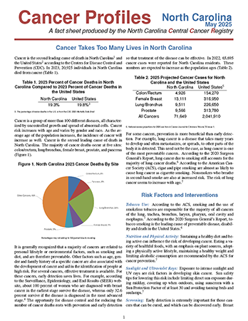 NCDHHS: DPH: NC SCHS: Statistics and Reports: Cancer Profiles - 2025